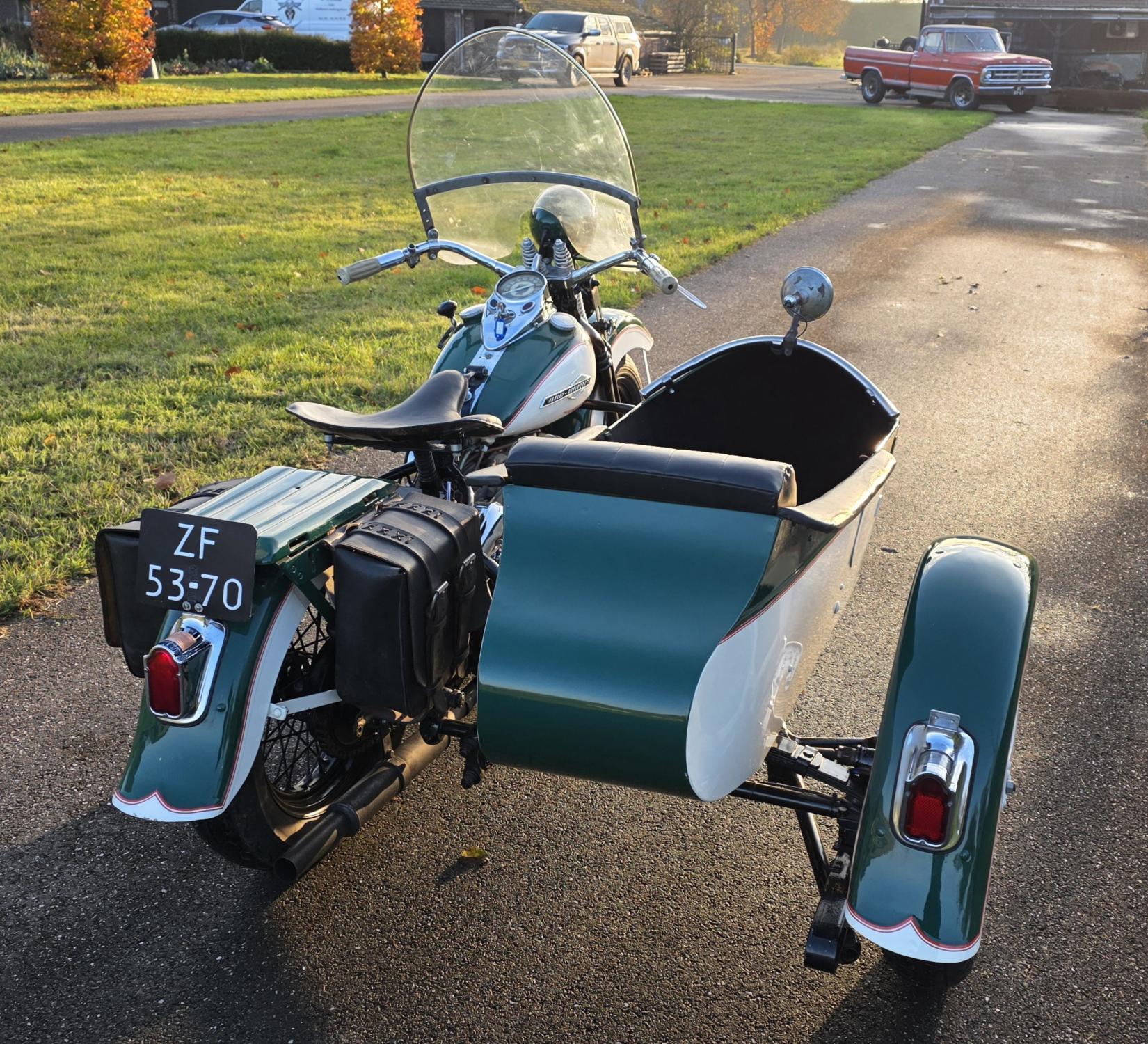 Harley WLA 750cc 1942 with sidecar in fully restored comdition | Dutch ...