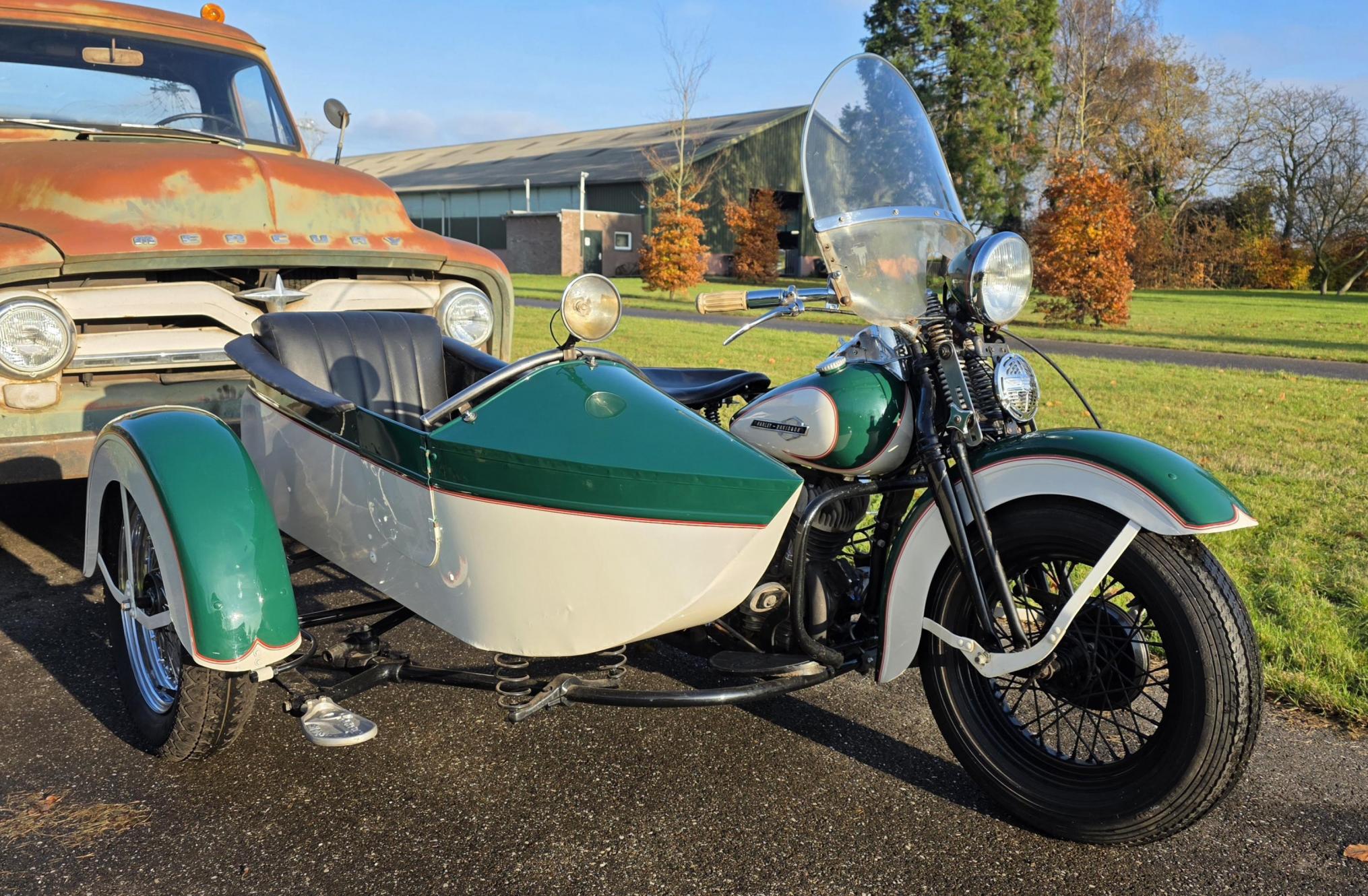 Harley WLA 750cc 1942 with sidecar in fully restored comdition | Dutch ...