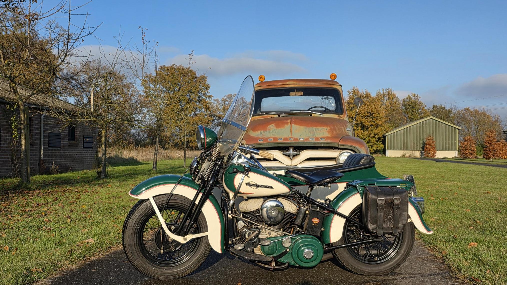 Harley WLA 750cc 1942 with sidecar in fully restored comdition | Dutch ...