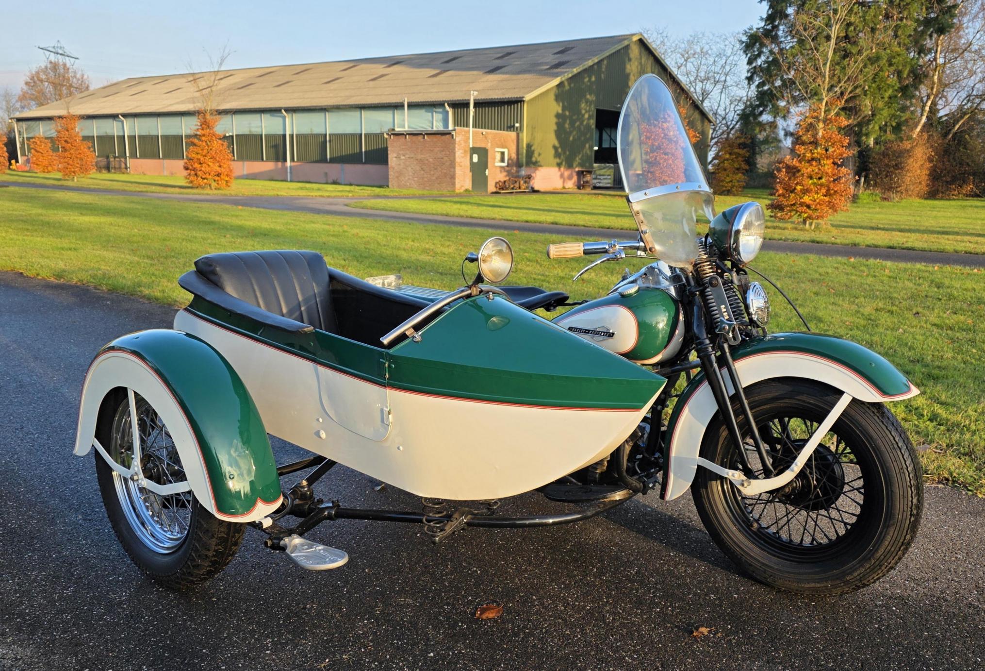 Harley WLA 750cc 1942 with sidecar in fully restored comdition | Dutch ...
