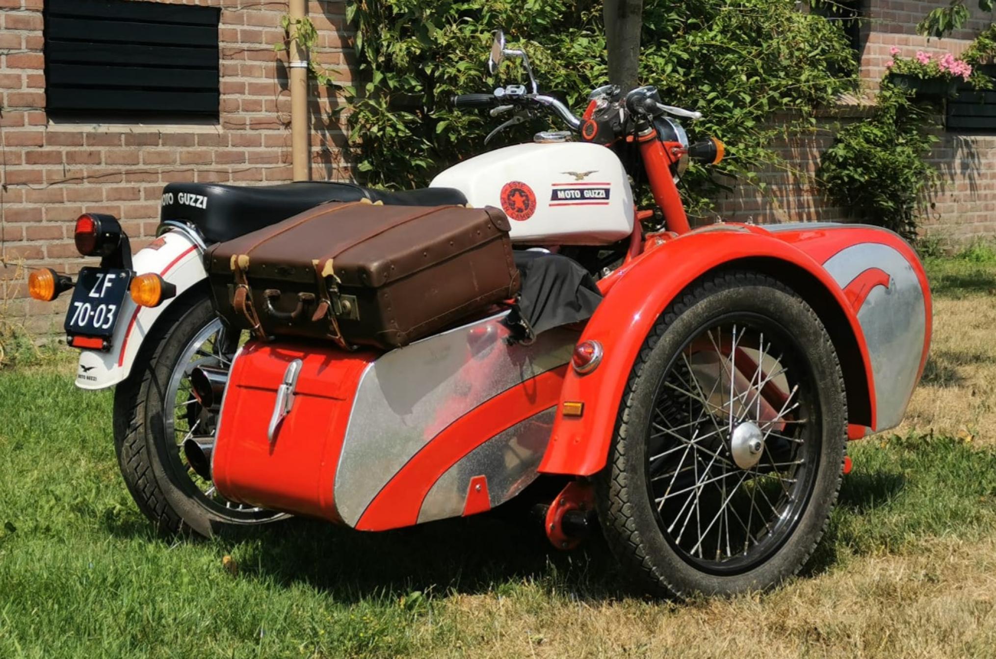Moto Guzzi Nuovo Falcone 500cc OHV 1972 with Stoye alu sidecar | Dutch ...